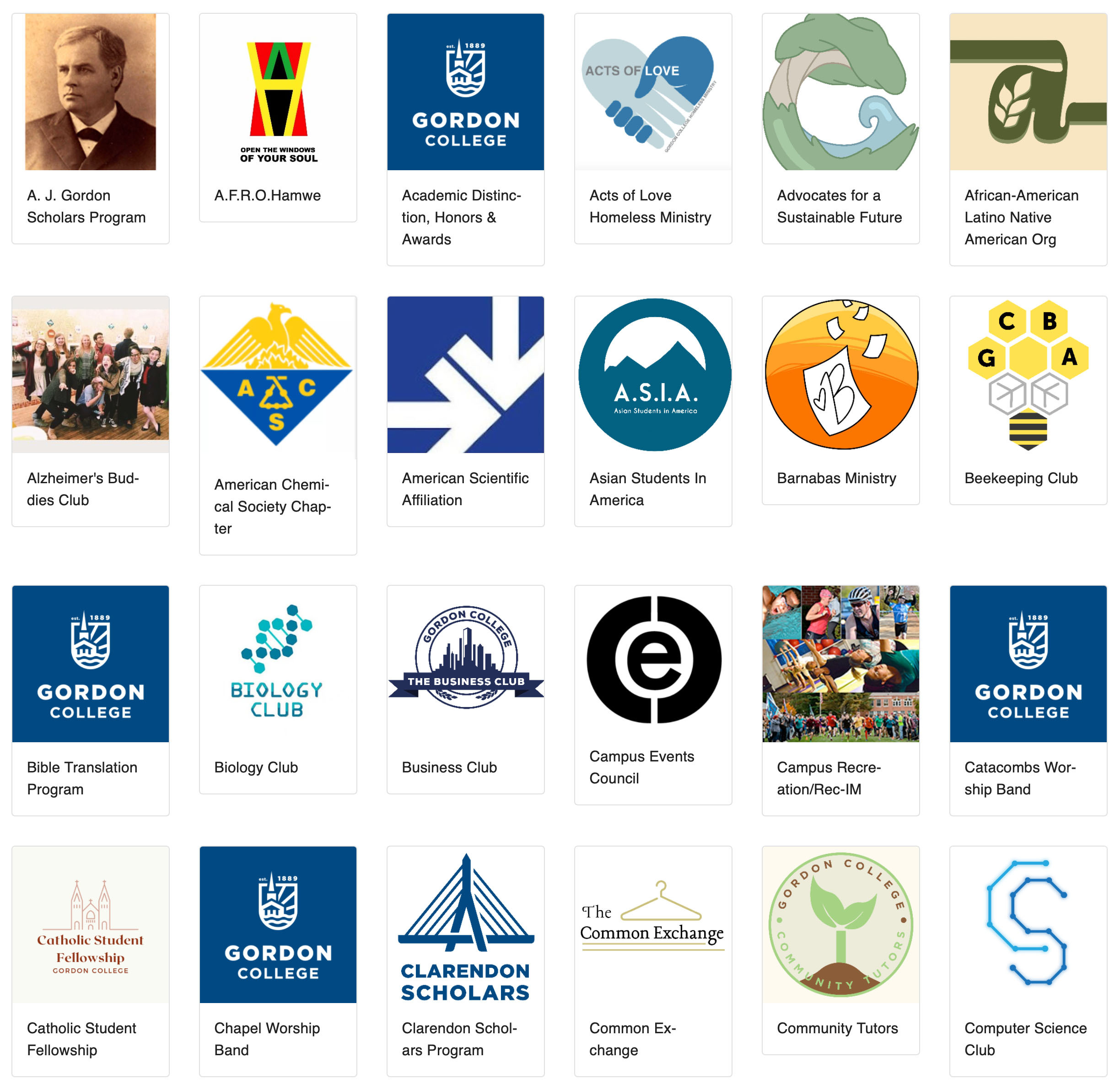 Clubs Organizations Gordon College